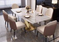 China 130x80x77cm Marble Top Dining Room Table for sale