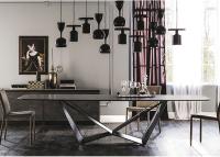 China Marble hotel Dining Table With Stainless Steel Legs for sale