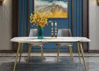 China Fashionable 140x80x76cm Home Luxury Marble Dining Table for sale
