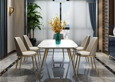 China Fashionable 140x80x76cm Home Luxury Marble Dining Table for sale