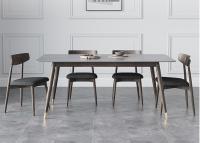 China Stainless Steel Frame marble Luxury Design Dining Table for sale