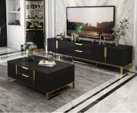 China ISO9001 Modern Elegant Home TV Unit Coffee Table Set for sale