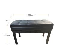 China Storage Leather Odm Antique Double Piano Stool Ottoman 86cm Tall for sale
