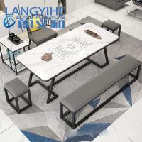 China 140cm Slate Dining Room Table Modern Italy Minimalist Luxury Metal for sale
