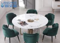 China Minimalist Home Odm Circle Marble Dining Table Combination Nordic 75cm Height for sale
