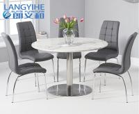 China White Oem Odm Circle Marble Dining Table 120cm for sale
