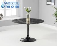 China Oem 120cm Round Marble Dining Table Set For Breakfast for sale