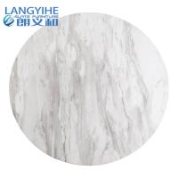 China White Top Black Base Odm Small Round Marble Dining Table 105cm Dia for sale
