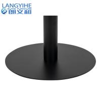 China White Top Black Base Odm Small Round Marble Dining Table 105cm Dia for sale