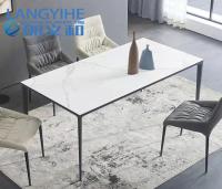 China Rock Slab Home Minimalist Marble Dining Table 130x70cm for sale