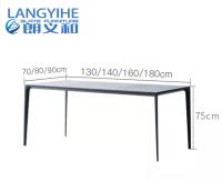 China Rock Slab Home Minimalist Marble Dining Table 130x70cm for sale