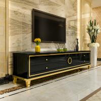 China Stainless Steel TV Stand And Coffee Table Set Luxury Living Room Furniture for sale