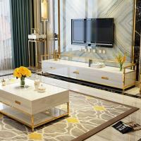 China Bubble EPE Luxury Tv Cabinet Living Room Furniture Stainless Steel Frame for sale