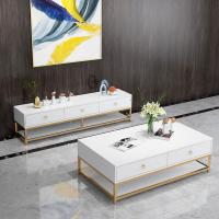 China Bubble EPE Luxury Tv Cabinet Living Room Furniture Stainless Steel Frame for sale