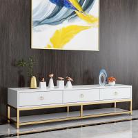 China Bubble EPE Luxury Tv Cabinet Living Room Furniture Stainless Steel Frame for sale