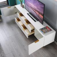 China Living Room Center Table And TV Cabinet Marble Iron Luxury Long Shape for sale