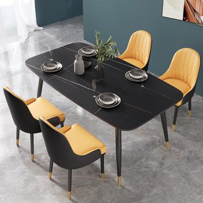 China Metal Nordic Marble Dining Tabl Light Luxury For 4 - 6 People for sale
