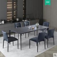China Nordic Light Luxury Minimalist Marble Dining Table Scratch Resistant for sale