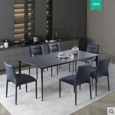 China Nordic Light Luxury Minimalist Marble Dining Table Scratch Resistant for sale