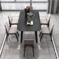 China Nordic Minimalist Wood Dining Table Light Luxury Modern For 6 People for sale