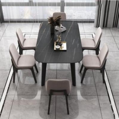 China Nordic Minimalist Wood Dining Table Light Luxury Modern For 6 People for sale