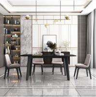 China Nordic Minimalist Wood Dining Table Light Luxury Modern For 6 People for sale