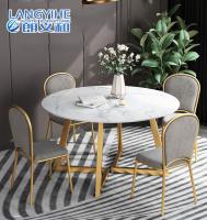 China Household Table And Chair Combination Marble Round for sale