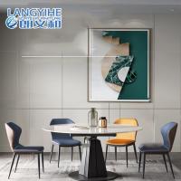 China Rock Slab Telescopic Minimalist Marble Dining Table Round Modern Italian Style for sale