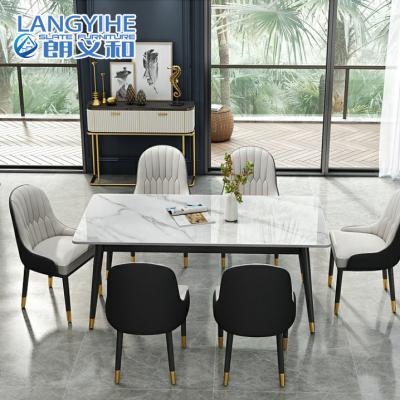 China Rock Board Nordic Dining Table And Chair Combination Minimalist Household for sale