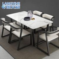 China Solid Wood Nordic Marble Dining Table Dining Table And Chair Square for sale