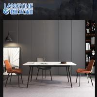 China Rock Slab Nordic Marble Dining Table Modern Minimalist for sale