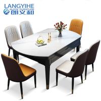 China Minimalist Modern Solid Wood Dining Table And Chair Combination for sale