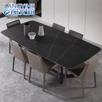 China 304SS Legs Rectangular Kitchen Dining Table Artificial Dali for sale