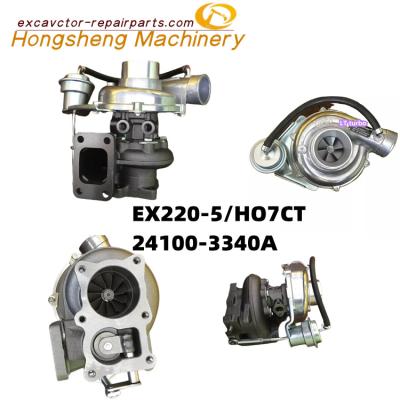 China Isuzu H07CT EX220-5 Excavator Turbocharger H07CT H07C-TD Engine 24100-3340A for sale