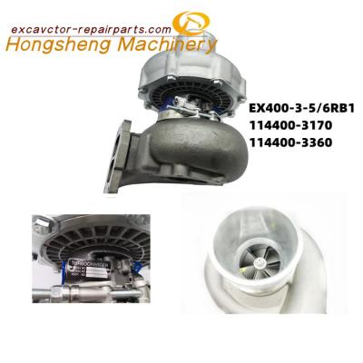 China 114400-3170 114400-3360 Excavator Turbocharger Hitachi EX400-3 EX400-5 Engine 6RB1 for sale