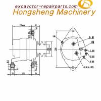 China 600-825-3151 Excavator Generator Komatsu PC400-6 Engine 6D125 Alternator 24V 40A for sale