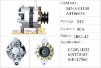 China 34368-01100 A4T66686 Excavator Generator Engine 3066 Carter E320B C 24V 55A for sale