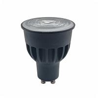China Non Dimmable 8w GU10 LED Bulbs Indoor Black GU10 Spotlight 24D Beam Angle 630 Lm for sale