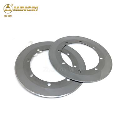 China Tungsten Carbide Disc Cutter Round Knives For Slitting Corrugated Board Blade for sale