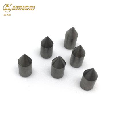 China Brazed On Tungsten Carbide Tips Round Litchi Mill Solid Sharp Point Cemented Carbide Tips for sale