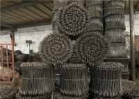 China 17 Ga Q195 Low Carbon Steel Double Loop Rebar Tie Wire 1000pcs / Bundle for sale