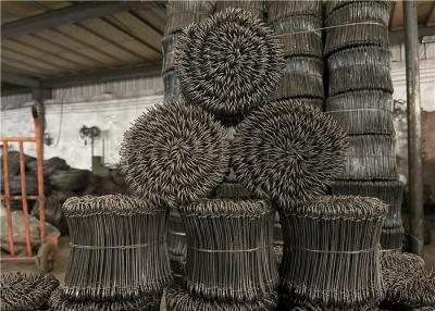 China 17 Ga Q195 Low Carbon Steel Double Loop Rebar Tie Wire 1000pcs / Bundle for sale