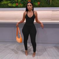 China Made in china new Wholesale Custom Unique Design Quality Cross shoulder straps Jumpsuit Fitness & Yoga Wear Training tracksuits for sale
