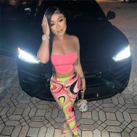 China 2022 new arrivals woman strapless cropped top and fashion long leggings  fashion two-piece Fitness & Yoga Wear tracksuits for sale