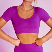 China Women's Sportswear Sports Gym Legging Seamless Fitness vest suspenders long sleeves Yoga Suit high waist pants Training Wear for sale