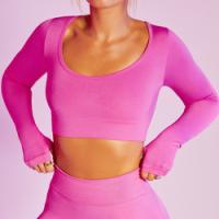 China Women's Sportswear Sports Gym Legging Seamless Fitness vest suspenders long sleeves Yoga Suit high waist pants Training Wear for sale