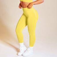 China Women's Sportswear Sports Gym Legging Seamless Fitness vest suspenders long sleeves Yoga Suit high waist pants Training Wear for sale