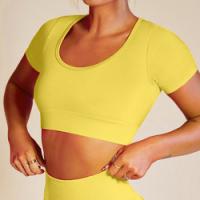 China Women's Sportswear Sports Gym Legging Seamless Fitness vest suspenders long sleeves Yoga Suit high waist pants Training Wear for sale