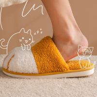 China Wholesale Cartoon animal slippers cute non-slip household shoes Autumn winter Lovely cat warm comfortable slippers for sale