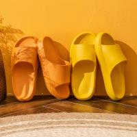 China 2021 New solid color sandals wholesale summer couples home bathing non-slip soft bottom simple slippers for sale